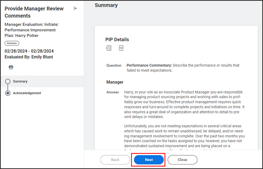 Performance Improvement Plans (PIPs) - Managers – Medline HR Help Center