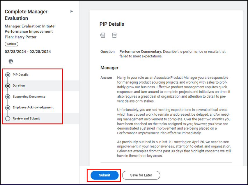Performance Improvement Plans (PIPs) - Managers – Medline HR Help Center