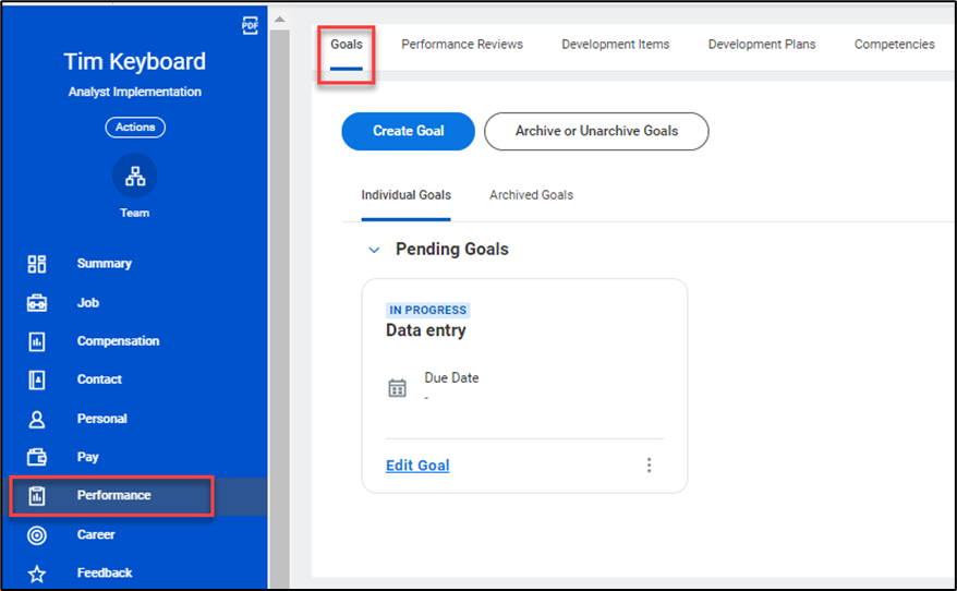 Creating Performance Goals - Employees – Medline HR Help Center